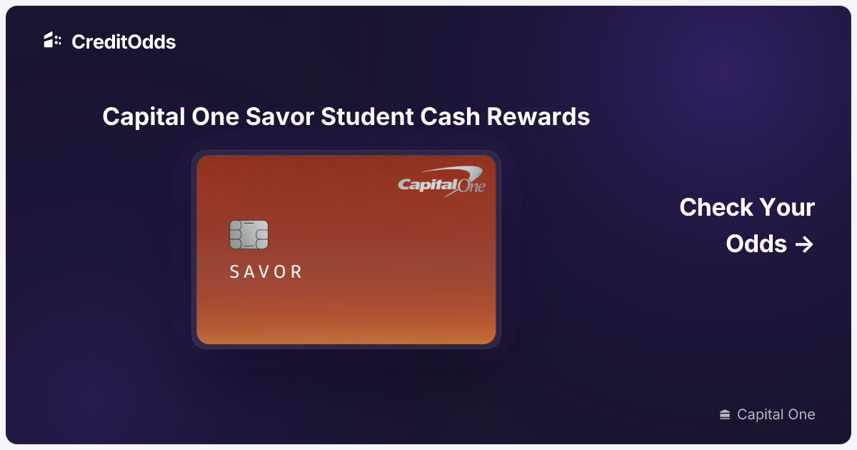 Capital One Savor Student Cash Rewards Credit Card | CreditOdds
